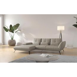OTTO home Ecksofa &raquo;Mikado L-Form&laquo; inkl. Sitztiefenverstellung und Armteilverstellung grau 95% Polyester 5% Polyamid B/H/T: 276cm x 88cm x 183cm, 
