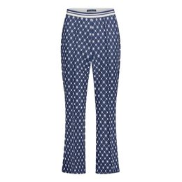 Betty Barclay Casual-Hose Slim Fit in Dunkelblau/Wei&szlig; | Gr.: 48