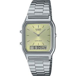 CASIO VINTAGE Damen CASIO VINTAGE Chronograph Quarzuhr, Armbanduhr, Damenuhr, Herrenuhr, Edelstahlarmband,Digitaluhr silber Einheitsgr&ouml;&szlig;e