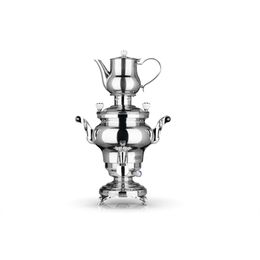 ich-zapfe Samowar mit Teekocher, Russischer Teekessel Elektrisch - Odessa III, mit Dispenser, Edelstahl, 3L