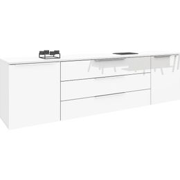 borchardt M&ouml;bel borchardt M&ouml;bel Sideboard &raquo;Oliva, h&auml;ngend oder stehend mit Metallgriffen&laquo; Breite 166 oder 200cm, 2 T&uuml;ren 3 Schubf&auml;cher wei&szlig; Spanplatte B/H/T: 200cm x 
