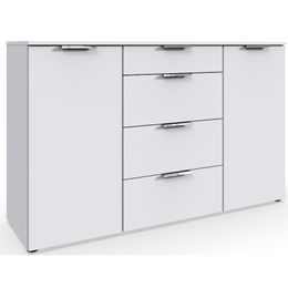 wimex Kombikommode &raquo;Level by fresh to go&laquo; 2-t&uuml;rig, mit 4 Schubladen und soft-close Funktion, 135cm breit wei&szlig; Holzwerkstoff B/H/T: 135cm x 84cm x 41cm, 4 