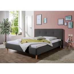 Maintal Polsterbett &raquo;Lonepine&laquo; Bettseiten zerlegt, ohne Bettkasten grau Liegefl&auml;che L&auml;nge B: 200cm x 180cm, Struktur (100% Polyester) ohne Lattenrost/ohne 