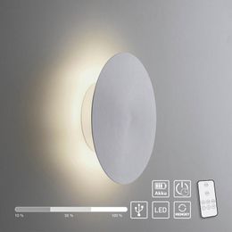 Paul Neuhaus Wandleuchte &raquo;AKKU PUNTU&laquo; LED-Board 1 Stk. Warmwei&szlig; grau 1, &Oslash; 18cm, 1 Stk.
