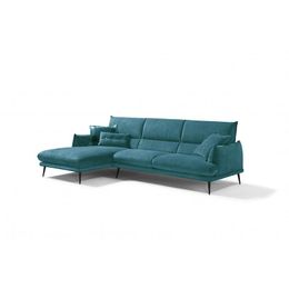 Egoitaliano Ecksofa &raquo;FUNNY, hochwertiges & aktuelles Design, bequeme R&uuml;ckenlehne, L-Form&laquo; hochwertiger Sitzkomfort, L-Form gr&uuml;n 100% Polyester B/H/T: 265cm x 90cm