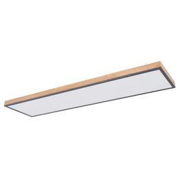 Globo LIGHTING LED Deckenleuchte &raquo;DORO&laquo; LED-Modul 1 Stk. warmwei&szlig; - kaltwei&szlig; Rechteckige Deckenlampe, 3000 Kelvin, Wohnzimmer grau 1, H: 7,5cm, 1 Stk.