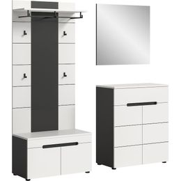 Home Affaire Garderoben-Set &raquo;REHAT, TOPSELLER!, 4-teilig, Breite 175 cm, individuell erweiterbar&laquo; Set, bestehend aus: Sitzbank, Paneel, Spiegel und 
