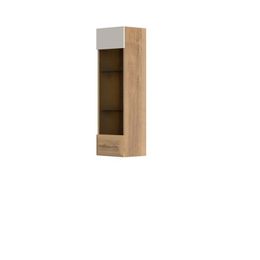OTTO home H&auml;ngevitrine &raquo;Gala&laquo; (H/B/T): 115/35/30cm, UV lackiert, kratzfest, hochgl&auml;nzend, mit Beleuchtung beige Glas, Holzwerkstoff, MDF Pacific 