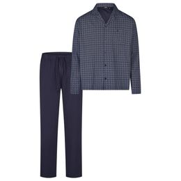 Hajo Pyjama Premium Cotton in Dunkelblau | Gr.: 48