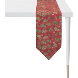 Apelt Tischband &raquo;9530 WINTERWELT, Weihnachtsdeko, Weihnachten&laquo; Digitaldruck bunt Baumwolle B/L: 25cm x 175cm, 1 Stk., sechseckig