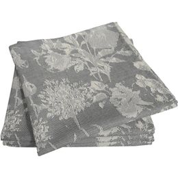 Adam Stoffserviette &raquo;Flower Cuve&eacute; Light&laquo; grau Obermaterial: 100% Baumwolle Bio-Baumwolle