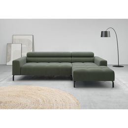 Home Affaire Ecksofa &raquo;Claya, 258 cm breit, L-Form, Kopfteilverstellung&laquo; Moderne Steppung, weicher Polsteraufbau & saugroboterfreundliche H&ouml;he 95% 