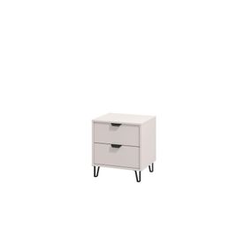 Home Affaire Nachtkommode &raquo;Lucca Nachttisch, Nachtschrank, Trendfarbe cashmere, 48x40x52cm&laquo; 2 Schubladen mit Glasfront, FSC -zertifizierter 