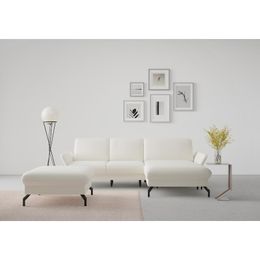 Sit & More sit&more Ecksofa &raquo;Fashion L-Form&laquo; wahlweise mit Kopfteilverstellung und Vorziehsitz, motorisch beige B/H/T: 253cm x 84cm x 165cm, Soft clean, 