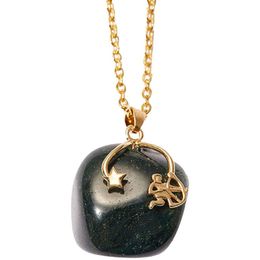 Firetti Herren Kette mit Anh&auml;nger &raquo;Schmuck Geschenk Halsschmuck Anker/Halskette Sternzeichen Geburtsstein&laquo; Made in Germany - mit Edelstein gold 