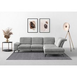 Sit & More sit&more Ecksofa &raquo;Cabana L-Form&laquo; Ottomane, wahlweise mit Sitztiefen-,Armlehnen- und Kopfteilfunktion silber 100% Polyester B/H/T: 303cm x 84cm x 244cm