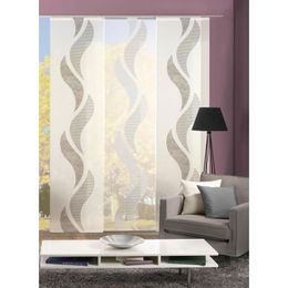 Home Wohnideen Schiebegardine &raquo;MATHIEU&laquo; Klettband 1 Stk. tlg. HxB: 245x60, inkl. Befestigungszubeh&ouml;r braun Voile, Polyester 245cm, Klettband, 60cm