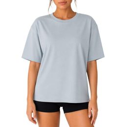 Reichstadt Damen Regular Fit T-Shirt Shoulder Drop in Light Blue | Gr.: M