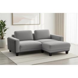 Sit & More sit&more Ecksofa &raquo;Concept&laquo; Modernes Sofa in drei Fu&szlig;farben zur Auswahl grau 100% Polyester B/H/T: 226cm x 84cm x 167cm, Recamiere rechts,mit Fu&szlig; Buche