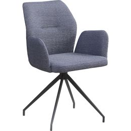 Salesfever Esszimmerstuhl &raquo;Taormina Armlehnstuhl&laquo; () 1 Stk.Esszimmersessel mit 180&deg; Drehfunktion Metall, Polyester B/H/T: 59cm x 88cm x 58cm, 1 Stk., 