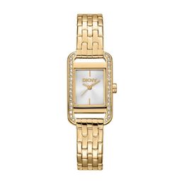 DKNY Damen DKNY Quarzuhr &raquo;Signature square Watch&laquo; Armbanduhr, Damenuhr, Edelstahlarmband, analog Einheitsgr&ouml;&szlig;e