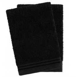 HAMMETEX Waschlappen &raquo;2er-Set Waschlappen 15x22 cm, 100% Baumwolle, weich und saugf&auml;hig&laquo; schwarz Baumwolle B/L: 15cm x 22cm