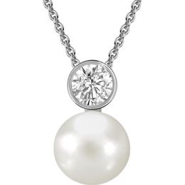 Firetti Damen Kette mit Anh&auml;nger &raquo;Schmuck Geschenk Silber 925 Halsschmuck Halskette Ankerkette&laquo; Made in Germany - mit Zirkonia (synth.) - mit 