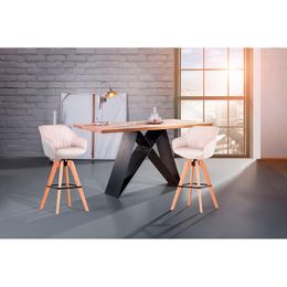 GUTMANN FACTORY Barhocker wei&szlig; 100% Polyester B/H/T: 106cm x 56cm, Flachgewebe