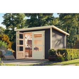 Konifera Gartenhaus &raquo;Floreana 4&laquo; braun Massivholz ohne Fu&szlig;boden, ohne Dacheindeckung