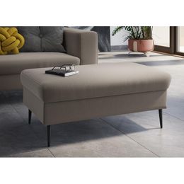 DOMO collection Sitzhocker &raquo;Modica&laquo; Auch in Cord, Fu&szlig;h&ouml;he passend f&uuml;r g&auml;ngige Saugroboter! braun B/H/T: 99cm x 42cm x 65cm, Struktur fein