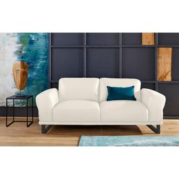 W.Schillig 2-Sitzer &raquo;montanaa Designsofa mit erstklassigem Sitzkomfort, Federkern&laquo; mit Metallkufen in Schwarz pulverbeschichtet, Breite 192 cm wei&szlig; B/