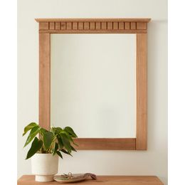 OTTO home Garderobenspiegel &raquo;Lisa&laquo; mit dekorativen Fr&auml;sungen, Spiegelfl&auml;che ca. 44 x 56 cm beige Holzwerkstoff B/H/T: 60cm x 70cm x 4cm,matt