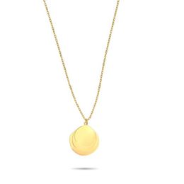 Liebeskind Berlin Damen Kette mit Anh&auml;nger &raquo;Schmuck Geschenk Edelstahl Halskette The Organic Treasure&laquo; gold Edelstahl, L: 50 B: 2mm