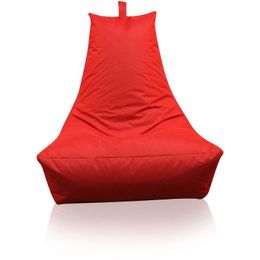 Kinzler Sitzsack &raquo;Lounge&laquo; 1 Stk. tlg. Loungesessel, Uni Farben, mit R&uuml;ckenlehne, Outdoor geeignet rot Polyester B/H/T: 100cm x 80cm