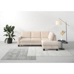 OTTO home Ecksofa &raquo;Summer L-Form&laquo; mit Ottomane, mit oder ohne Schlaffunktion und Bettkasten, Cord-Bezug beige 100% Polyester B/H/T: 236cm x 91cm x 