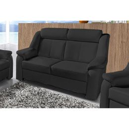 Sit & More sit&more 2-Sitzer &raquo;Basel&laquo; schwarz PRIMABELLE -Microfaser, Luxus-Microfaser (100% Polyester);Altara Nubuck , Luxus-Microfaser (100% Polyester);SOFTLUX 