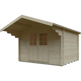 Kiehn-Holz Gartenhaus &raquo;Buchenberg&laquo; aus naturbelassenem Fichtenholz beige Holzwerkstoff Fu&szlig;boden im Gartenhaus, ohne Dacheindeckung