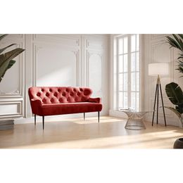 OTTO home 2,5-Sitzer &raquo;Amber&laquo; mit Knopfheftung,in verschieden Stoffarten rot 100% Polyester B/H/T: 173cm x 97cm x 87cm, Luxus-Microfaser ALTARA NUBUCK