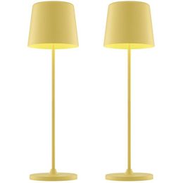 Brilliant LED Tischleuchte &raquo;Kaami - mobile LED Au&szlig;en Akku Tischlampe 2er-Set&laquo; LED-Modul 2 Stk. Warmwei&szlig; 310 lm, Touchdimmer, USB, Akku, Outdoor, Indoor, 
