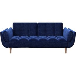 Playboy Schlafsofa &raquo;Scarlett&laquo; Schlafsofa blau B/H/T: 215cm x 81,5cm x 84,5cm, Polyester