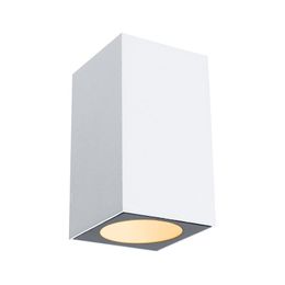 Paulmann LED Au&szlig;en-Wandleuchte &raquo;Flame IP44 eckig 58x103mm 2200K 4W 265lm 230V 75&deg; Metall&laquo; 1 Stk. insektenfreundlich wei&szlig; 1, H: 7,5cm, 1 Stk.