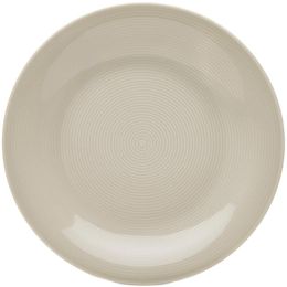 Van Well Dessertteller &raquo;Teller Set, Jive, Teller 21 cm, 6 St&uuml;ck&laquo; dezentes Spiraldekor, sp&uuml;lmaschinen-und mikrowellengeeignet beige Porzellan 21cm