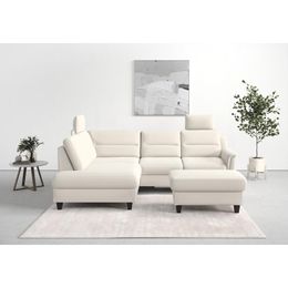 Sit & More sit&more Ecksofa &raquo;Far&ouml; L-Form&laquo; inklusive Federkern, wahlweise mit Schlaffunktion und Bettkasten beige B/H/T: 251cm x 90cm x 187cm, Luxus-Microfaser 