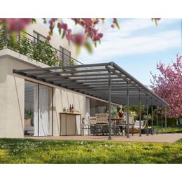 Terrassendach &raquo;Feria Alu Terrassen&uuml;berdachung&laquo; einfache DIY Montage grau Aluminium, Polycarbonat (PC) B/H/T: 1.212cm x 305cm x 380cm