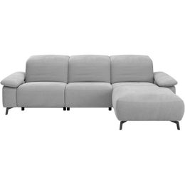 Musterring Ecksofa &raquo;MR 370, intelligenter Komfort im modernen Design&laquo; Optionale Relaxfunktion, flexible Kopfteile & klappbare Armlehnen grau 94% Polyester, 6% 