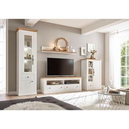 OTTO home Wohnwand &raquo;Westminster, Anbauwand im Landhausstil, Komplettset, Wohnzimmer-Set&laquo; Set, 4 Stk. tlg. wei&szlig; B/H/T: 334cmcm