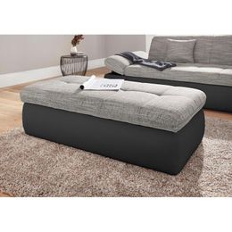 DOMO collection Hocker &raquo;PB MORIC praktisches Staufach unter der Sitzfl&auml;che, B/T 136/64cm&laquo; inklisive Staufach grau Microfaser PRIMABELLE (100% 