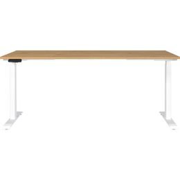 Germania Schreibtisch &raquo;Jet&laquo; moderne Farbvariationen, Breite 120/140/160/180 cm, Made in Germany beige B/H/T: 180cm x 72cm x 80cm, Gestellfarbe wei&szlig;