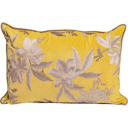 KARE Dekokissen &raquo;Lovely Flowers, Kissenh&uuml;lle mit F&uuml;llung, 40x60 cm&laquo; st&uuml;tzt Kopf und Nacken angenehm und sorgt f&uuml;r erholsamen Schlaf Leinen, Polyester B/L: 