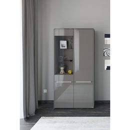 set one by Musterring Standvitrine &raquo;Reno&laquo; 1 Stk. tlg. Mit Gleitern und in verschiedenen Farben erh&auml;ltlich grau Glas, Holzwerkstoff anthrazitmatt lack,